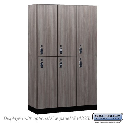 15" Wide Double Tier Premier Wood Lockers | Lockers.com
