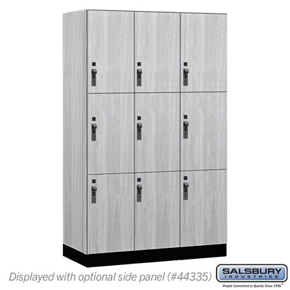 15" Wide Triple Tier Premier Wood Lockers | Lockers.com