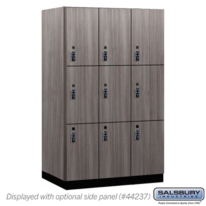 Employee 15" Wide Triple Tier Premier Wood Lockers | Lockers.com