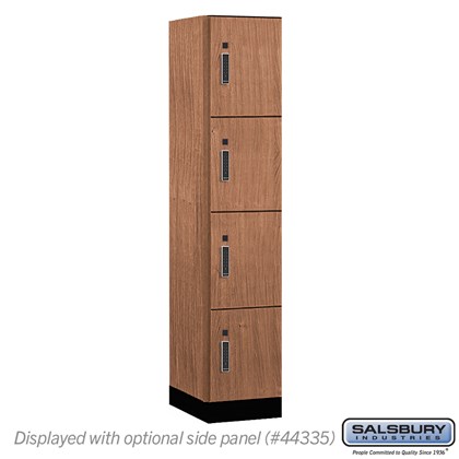 15" Wide Four Tier Premier Wood Lockers | Lockers.com