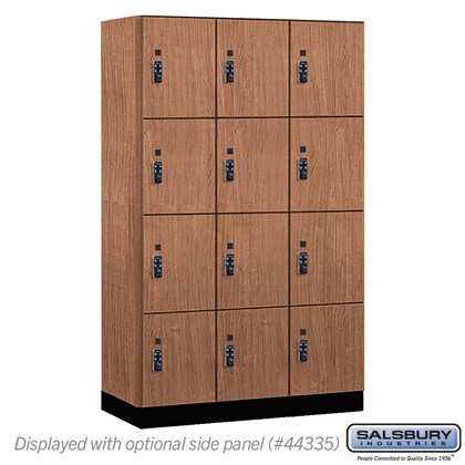 15" Wide Four Tier Premier Wood Lockers | Lockers.com