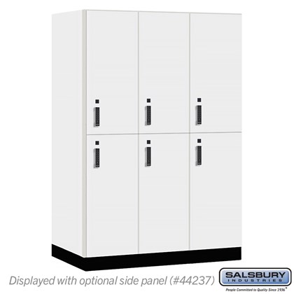 18" Wide Double Tier Premier Wood Lockers | Lockers.com