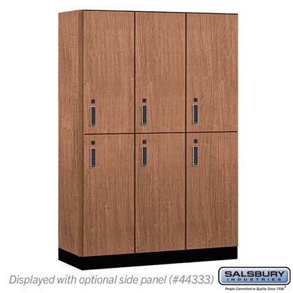 18" Wide Double Tier Premier Wood Lockers | Lockers.com