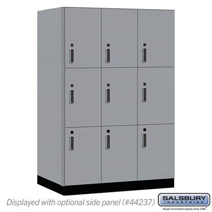 Health and Fitness 18" Wide Triple Tier Premier Wood Lockers | Lockers.com