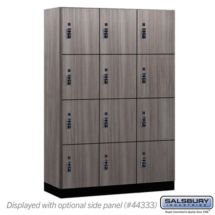 18" Wide Four Tier Premier Wood Lockers | Lockers.com