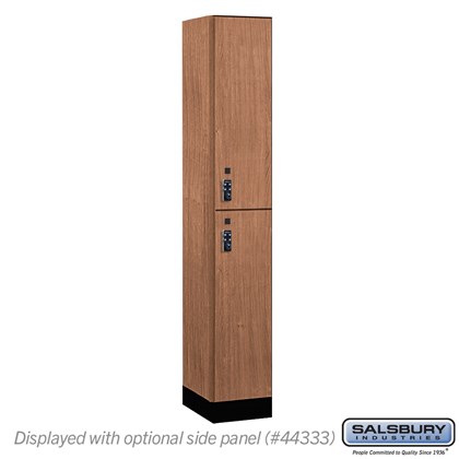 12" Wide Double Tier Premier Wood Lockers | Lockers.com