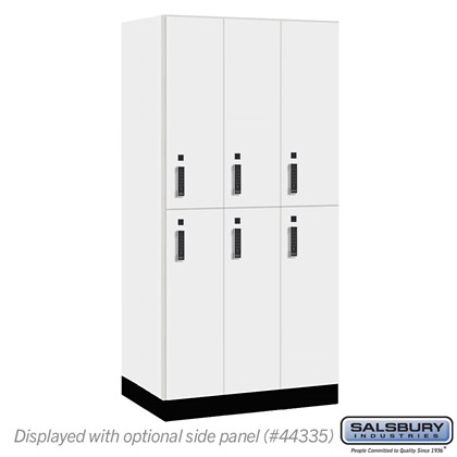 12" Wide Double Tier Premier Wood Lockers for Employees | Lockers.com
