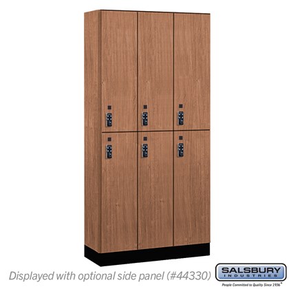 12" Wide Double Tier Premier Wood Lockers | Lockers.com