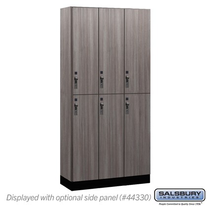 12" Wide Double Tier Premier Wood Lockers | Lockers.com