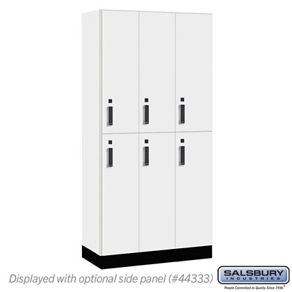 12" Wide Double Tier Premier Wood Lockers | Lockers.com