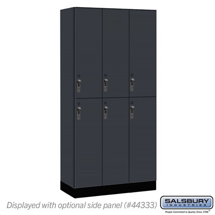 12" Wide Double Tier Premier Wood Lockers | Lockers.com