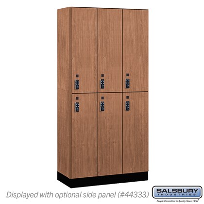 12" Wide Double Tier Premier Wood Lockers | Lockers.com