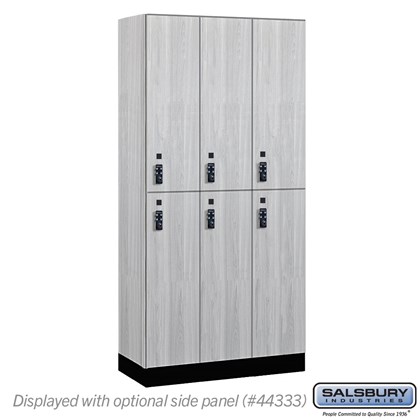 12" Wide Double Tier Premier Wood Lockers | Lockers.com