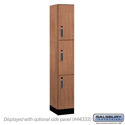 12" Wide Triple Tier Premier Wood Lockers | Lockers.com