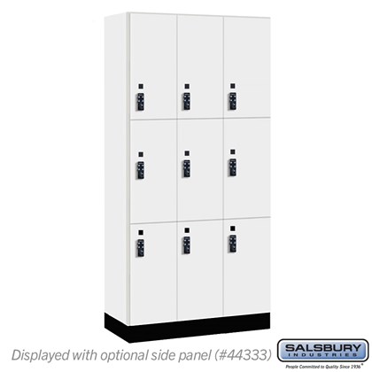 12" Wide Triple Tier Premier Wood Lockers | Lockers.com