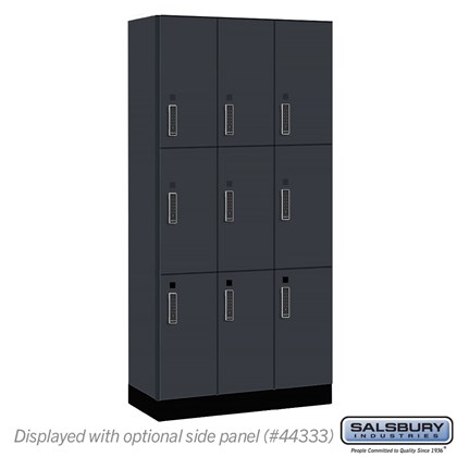 12" Wide Triple Tier Premier Wood Lockers | Lockers.com